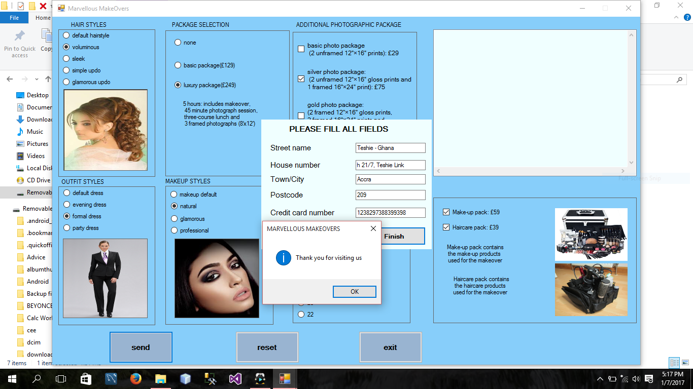 Marvelous Makeovers Beauty Salon System using VB.NET with Free Source ...